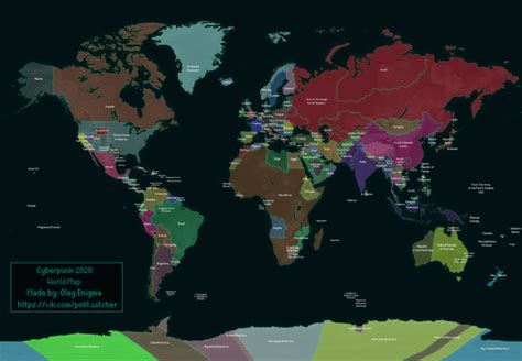 Cyberpunk 2020 Political World Map R Cyberpunkred