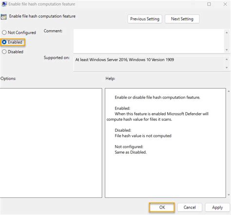 Ensure Enable File Hash Computation Feature Is Set To Enabled Cis Level 1