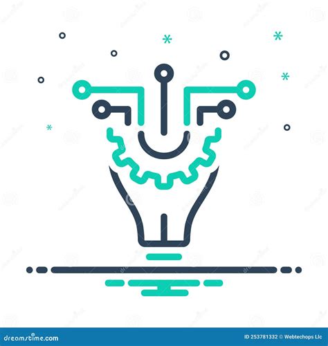 Mix Icon For Emerging Tech And Infrastructure Stock Vector