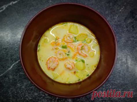 Сливочный суп с креветками 🦐 рецепт с фото пошаговый от Кристина 🌺 первые блюда Постила