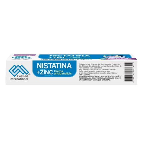 Nistatina Oxido Zinc Unguento Topico Tubo X 60 Gr Colmed 50 Off