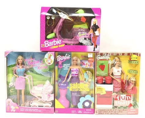 Lot 4 Mattel Barbie Collectors Dolls