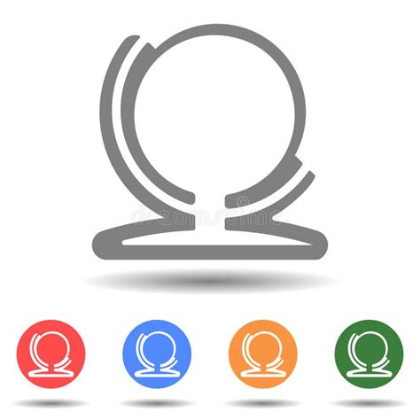 Desk Globe Vector Icon In Simple Style Stock Vector Illustration Of