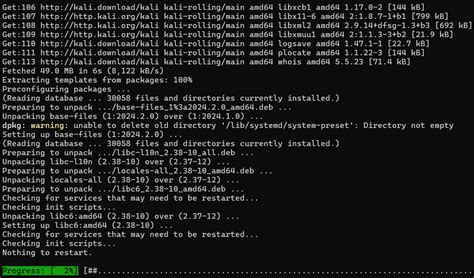 Kali Linux On Wsl Sudo Apt Upgrade Y Does Not Completeis Stuck
