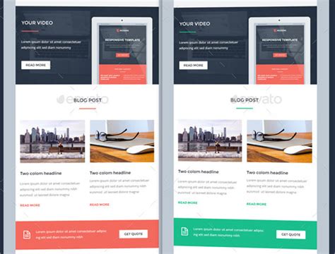 FREE Sample Responsive Emails In PSD EPS