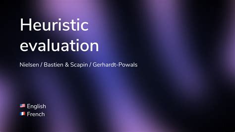 Heuristic Evaluation Template English And French Figma