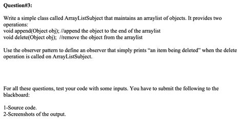 Solved Question3 Write A Simple Class Called