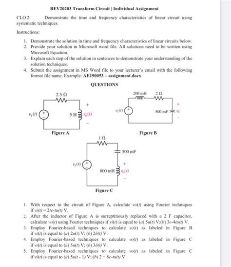 Solved Bev20203 Transform Circuit Individual Assignment