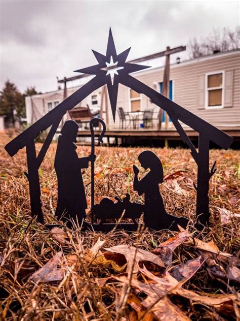Nativity Scene Yard Stakes Dxfsvg Brightnite Metalworx Digital