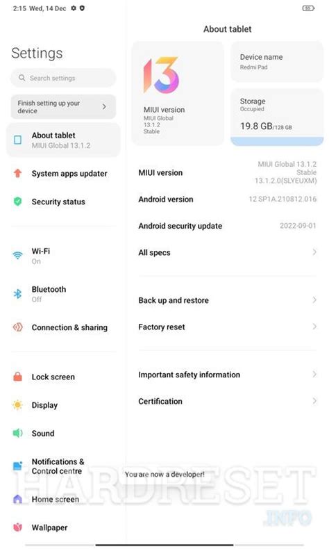 How To Get To And Enable Developer Options On Xiaomi Pad 6 Pro