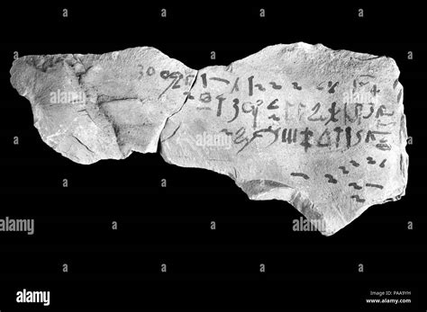 Hieratic Ostracon Dimensions H 24 × W 115 Cm 9 716 × 4 12 In