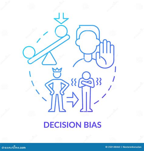 Decision Bias Blue Gradient Concept Icon Stock Vector Illustration Of Skill Pictogram 250148460