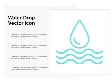 Water Drop Vector Icon Ppt Powerpoint Presentation Infographic Template For