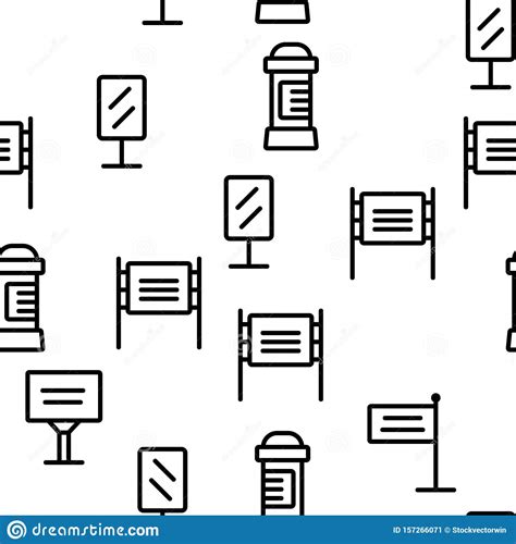Outdoor Advertising Seamless Pattern Vector Stock Vector Illustration Of Background Linear
