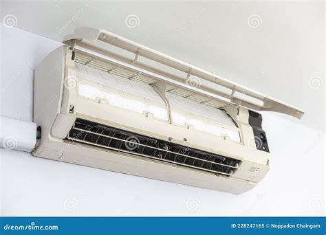 Air Filter Causing Ice Clogging The Air Conditioner Stock Image Image