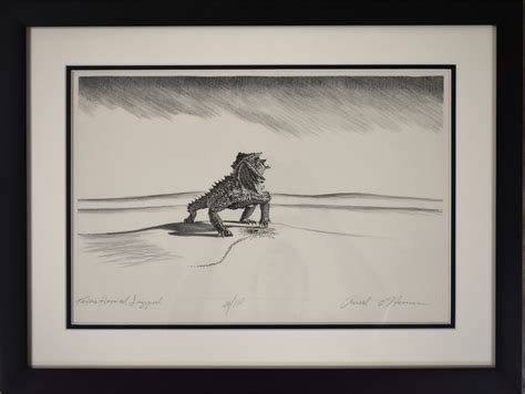 Ancel Nunn Texas Horned Lizard 2500 Texas Art Vintage Texas