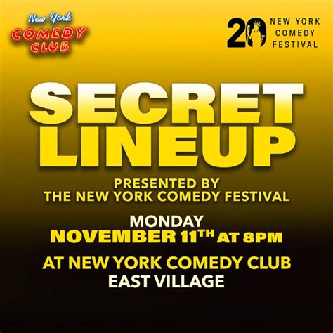 Secret Lineup Presented By The New York Comedy Festival New York
