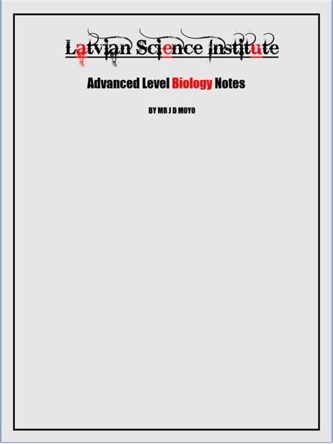 A Level Biology Notes Transport In Mammals Pdf Artery Ventricle