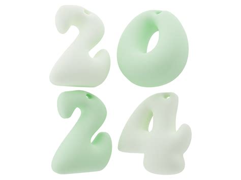 3d Typography Of The New Year 2024 Inflate 3d Number Design 32882573 Png