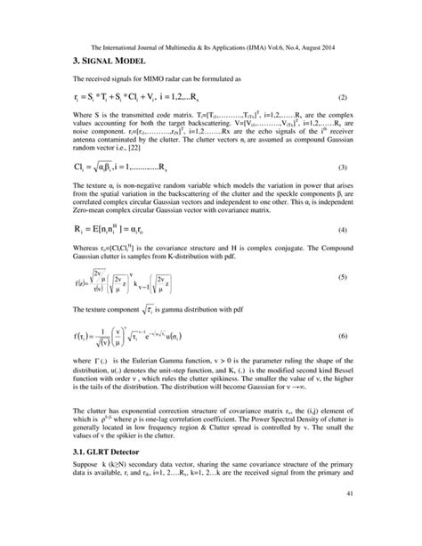 mimo radar detection in compound gaussian clutter using orthogonal