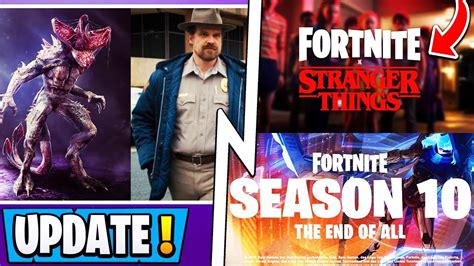 NEW Fortnite Season 10 Visual Update Stranger Things Skins Secret