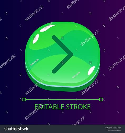 Right Side Pointer Glossy Ui Button Stock Vector Royalty Free