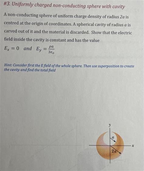 Solved 3 Uniformly Charged Non Conducting Sphere With