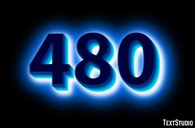 480 Text Effect and Logo Design Number