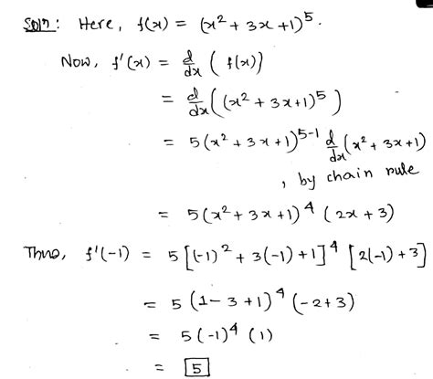 [Solved] Using the chain rule with products or quotients, find the following... | Course Hero