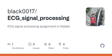 GitHub Black0017 ECG Signal Processing ECG Signal Processing Assignment In Matlab