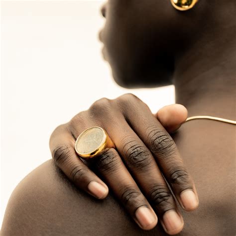 Wazi Glass Statement Ring Gold Statement Ring Rings Statement Rings