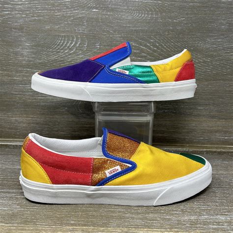 Vans Classic Slip On Colorblock Multicolor Skateboard… Gem