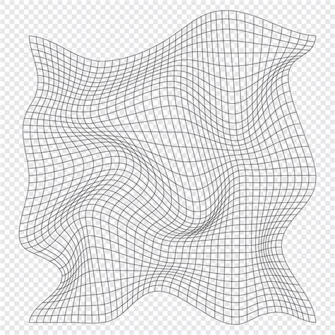 Premium Vector Distorted Square Grid Wireframe Wave Geometry Grid