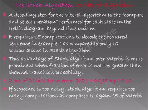 The Stack Algorithm Vs Viterbi Algorithm Pdf