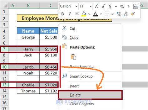 How To Delete Rows In Excel 7 Methods Exceldemy