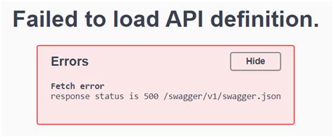 Core Failed To Load Api Definition Swagger 500 Error Stack Overflow