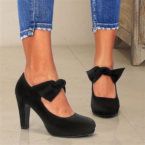 Mary Jane Heels With Bow