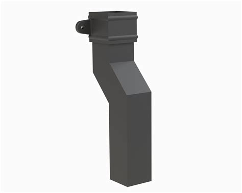 Std Aluminium Square Rectangular Downpipe Plinth Offset Small Yeoman