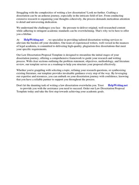 Law Dissertation Proposal Template Pdf Thesis Information
