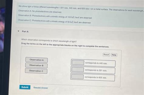 Solved We Shine Light Of Three Different Wavelengths −321