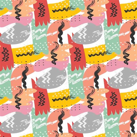 Premium Vector Hand Drawn Textures Abstract Pattern Background