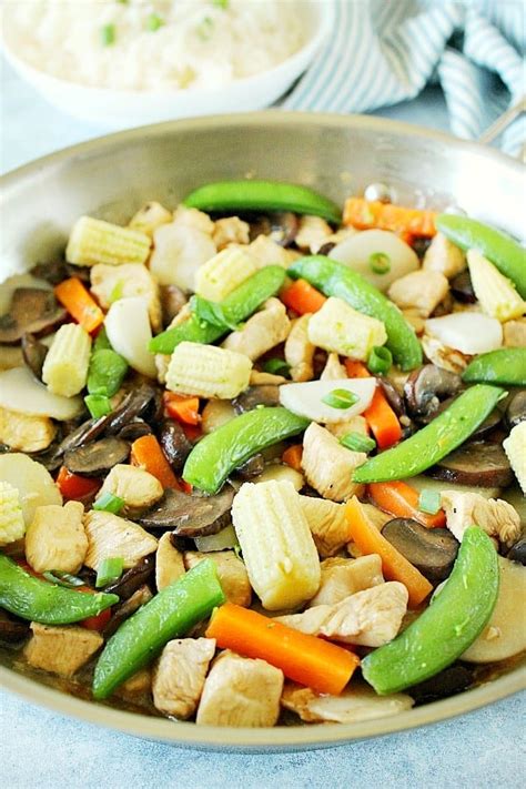 Moo Goo Gai Pan Easy Stir Fry Crunchy Creamy Sweet