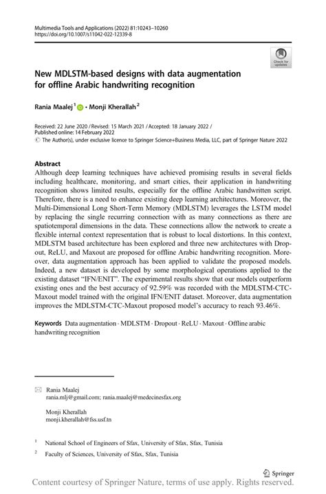 New Mdlstm Based Designs With Data Augmentation For Offline Arabic