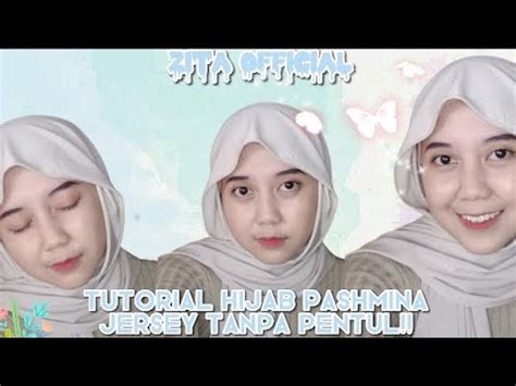 Tutorial Hijab Pashmina Jersey tanpa jarum pentul simple || Pashmina Jersey - YouTube