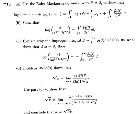 real analysis euler maclaurin formula and stirling s approximation