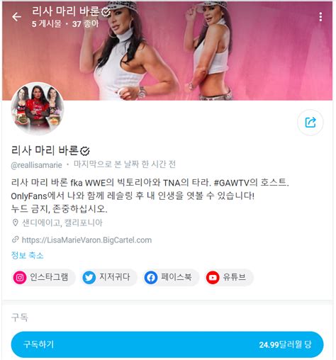 Wwe 레전드 여성 레슬러 온리팬스 데뷔 기타 스포츠 에펨코리아