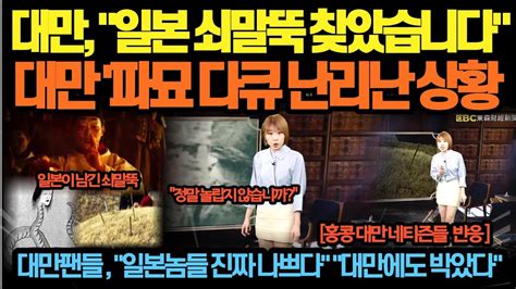 중국에 대항하는 대만 홍콩 파묘 역사 다큐제작 대박 반응 Youtube