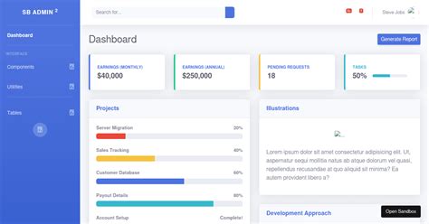 sb-admin - Codesandbox