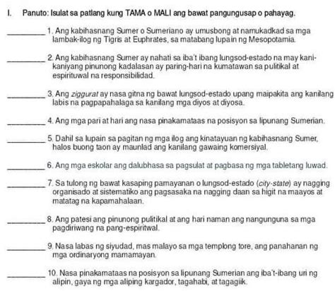 Kailangan Ko Yung Answer Nito Po Pplssssssss Tama O Mali Brainly Ph