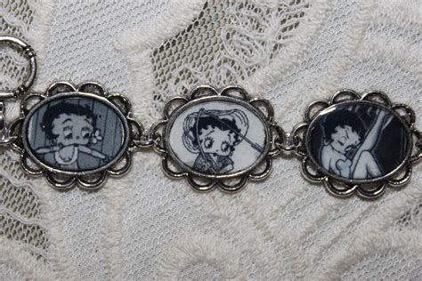 Black And White Retro BETTY BOOP Bracelet Betty Boop Fan Art